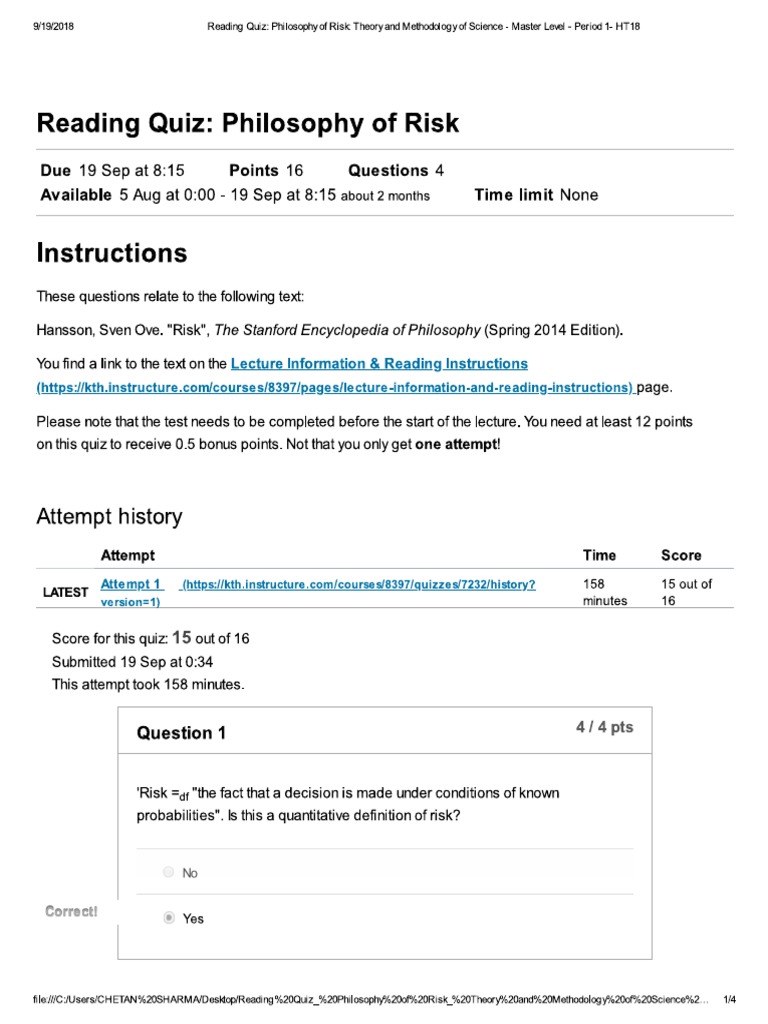 Philosophy of Risk | PDF