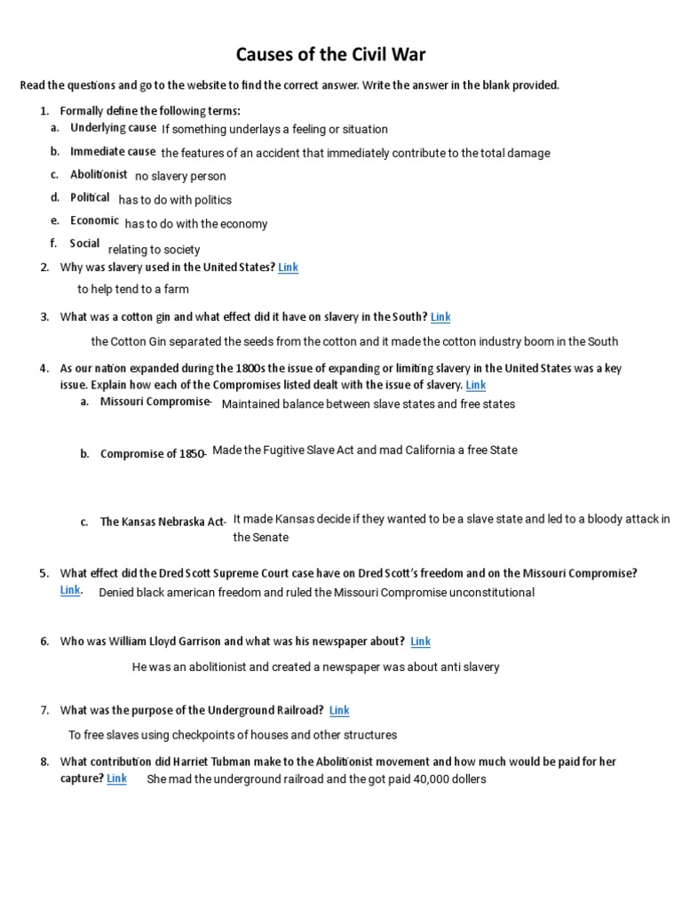 Understanding the Complex Causes of the American Civil War | PDF