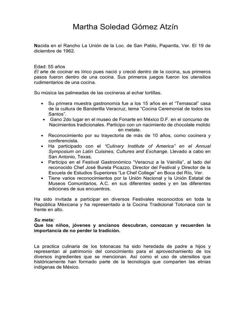 Biografía Martha Atzin PDF | PDF