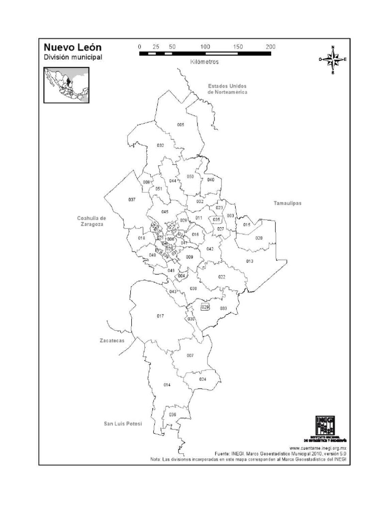 Mapa de Nuevo LEón | PDF