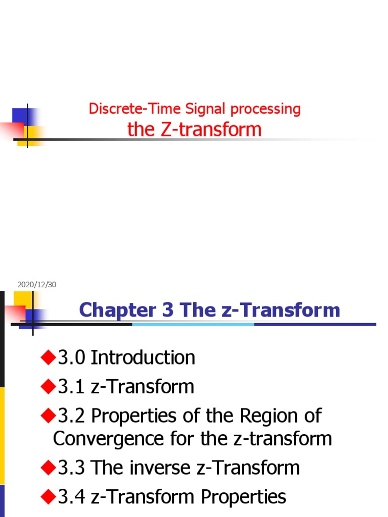Understanding the z-Transform in Signal Processing | PDF | Functions ...
