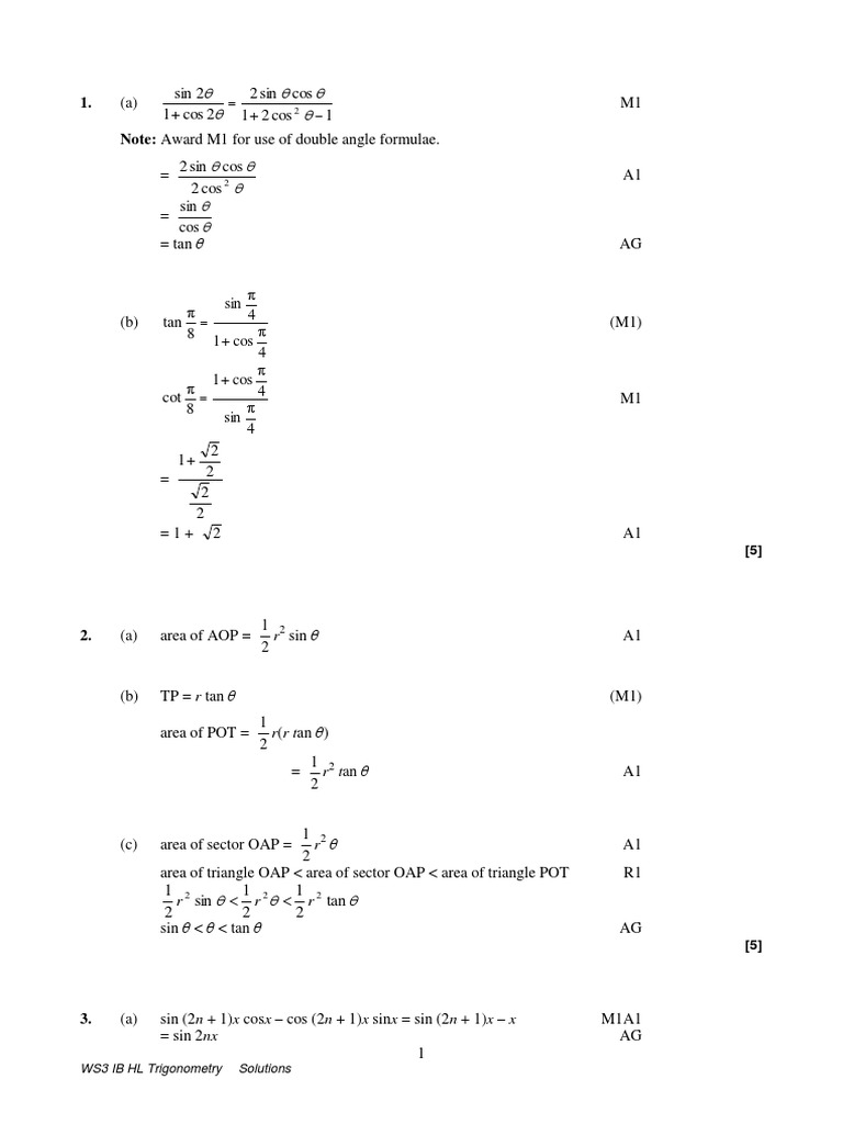 3 Trig WS3 Paper1 Ans PDF | Download Free PDF | Trigonometric Functions ... 3 Trig WS3 Paper1 Ans PDF | Download Free PDF | Trigonometric Functions ...