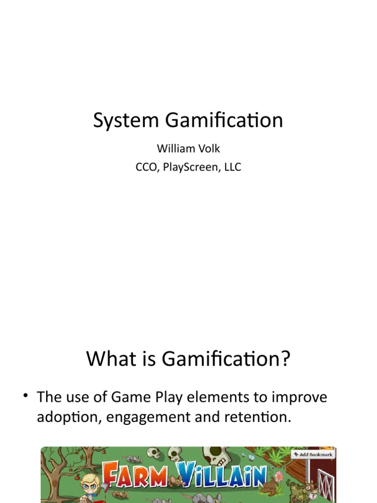 Bill Volk Gamification | PDF | Computing | Cyberspace
