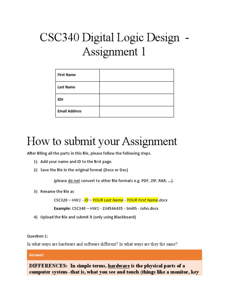 CSC 340 - Assignment 1 | PDF | Central Processing Unit | Platform As A ...