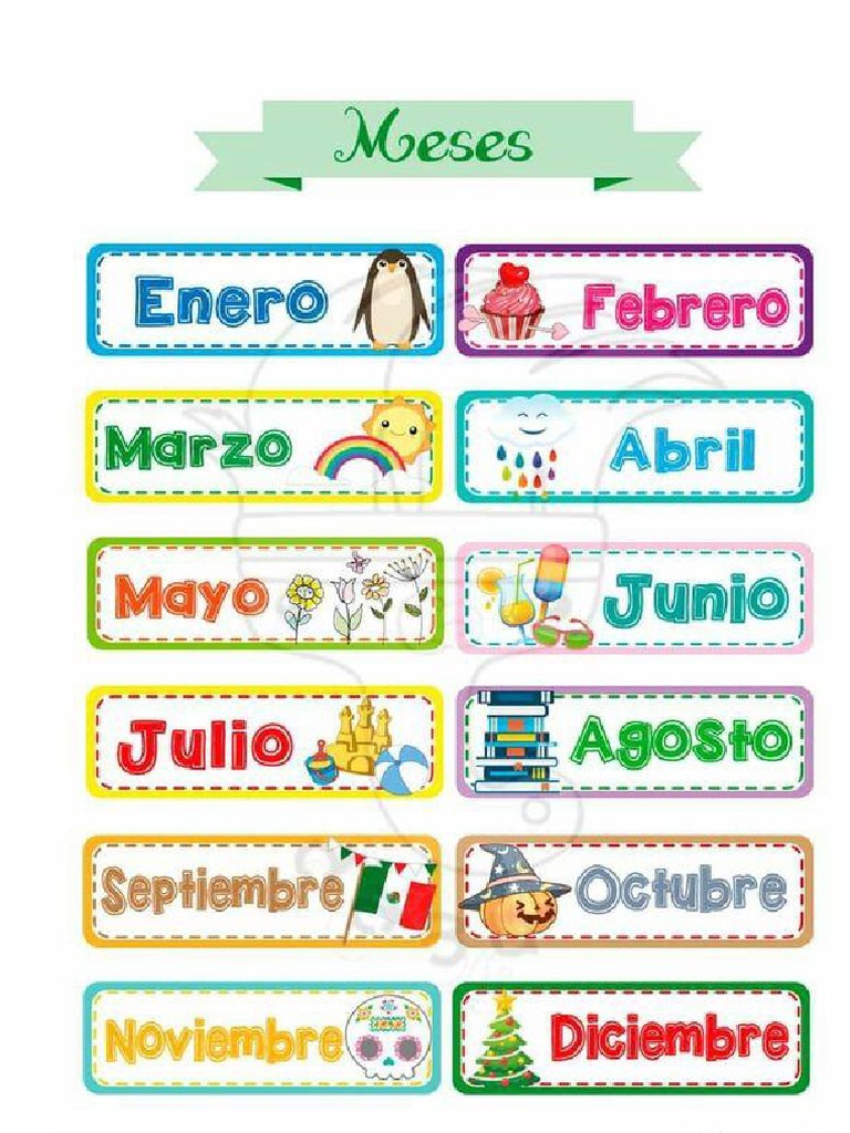 Meses Del Año PDF | PDF