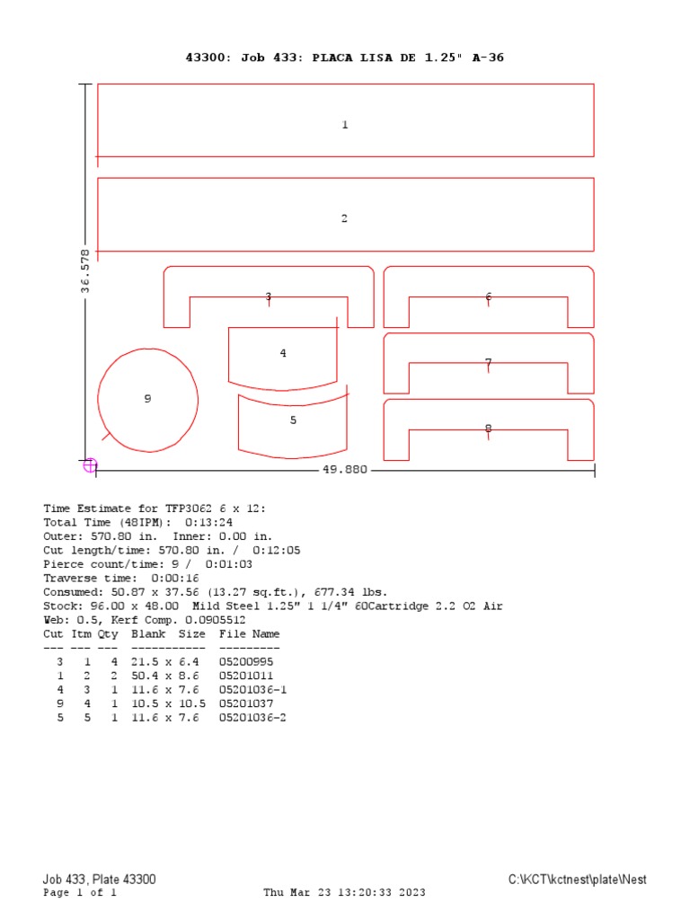 Nesteo 433 Placa Lisa de 1.25 A-36 PDF | PDF