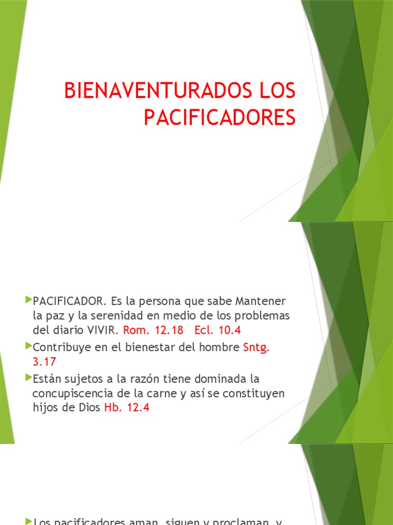 Bienaventurados Los Pacificadores | PDF