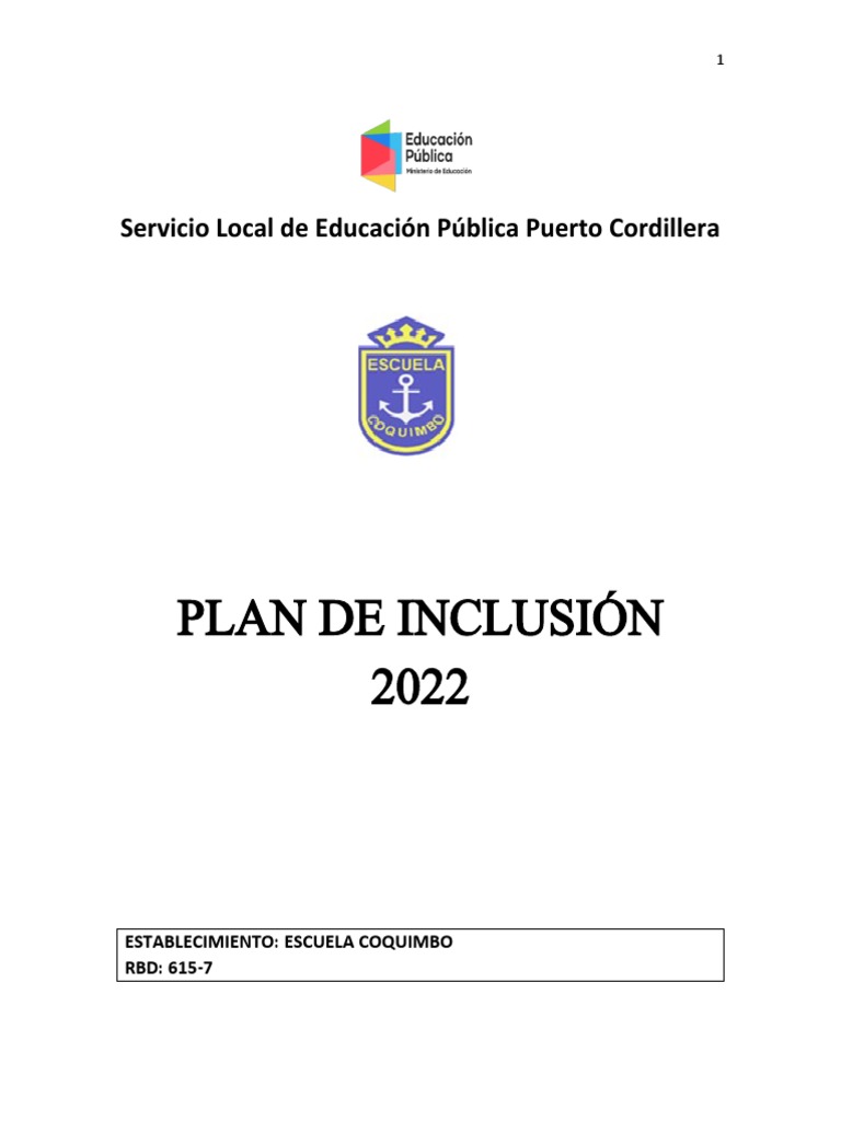 Plan de Inclusion 2022 | PDF | Discapacidad intelectual | Inclusión ...