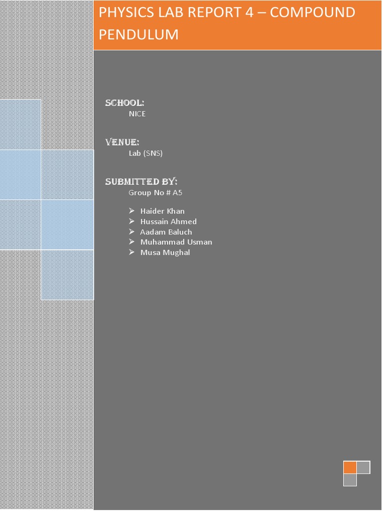 Lab Report 4 | PDF | Pendulum | Physical Sciences