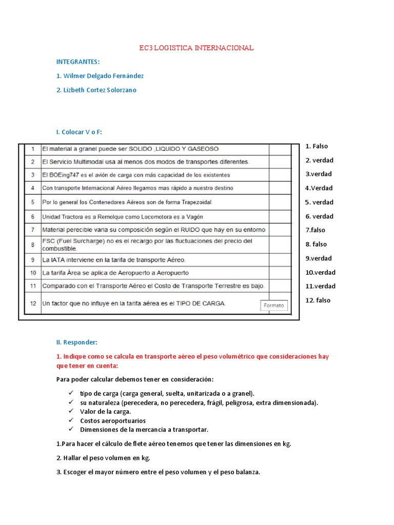 Ec3 Logistica Internacional | PDF | Transporte de mercancías | Economias