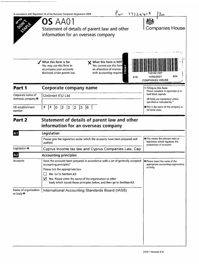 Companies House Document | PDF