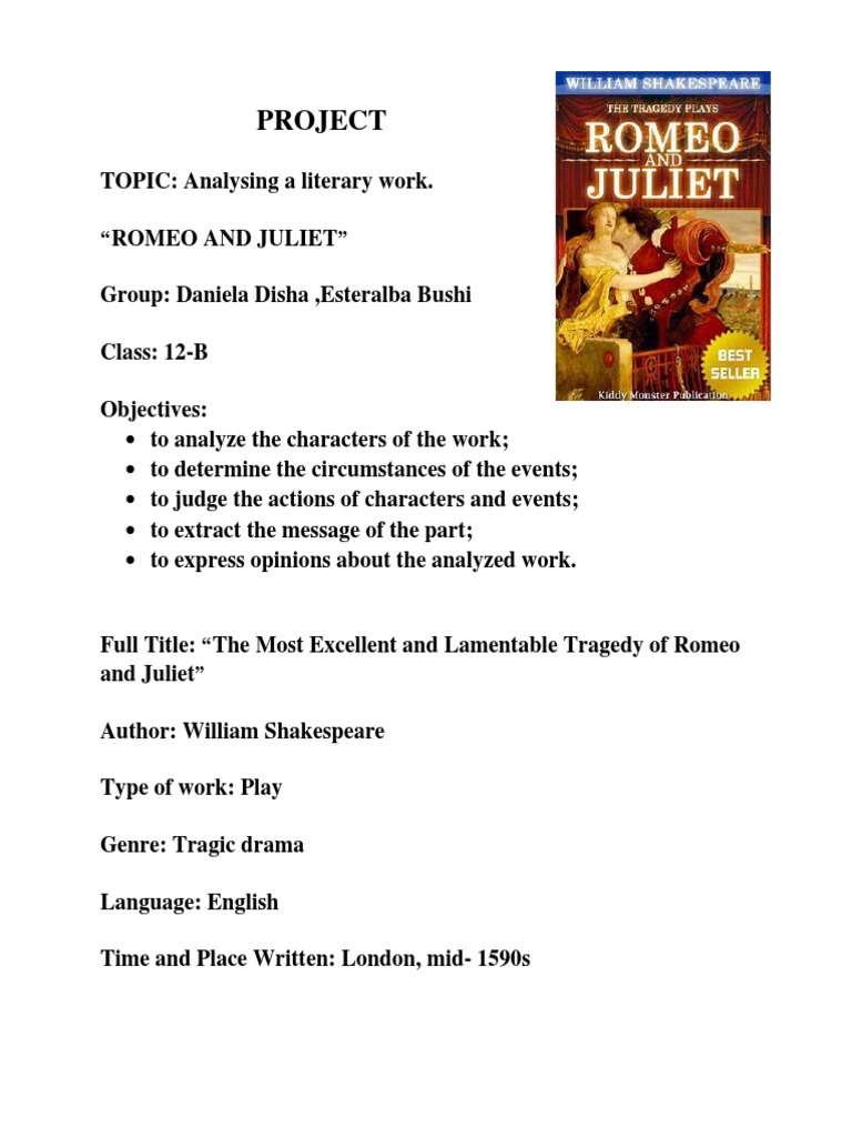 Romeo and Juliet PDF | PDF | Characters In Romeo And Juliet | Romeo And ...