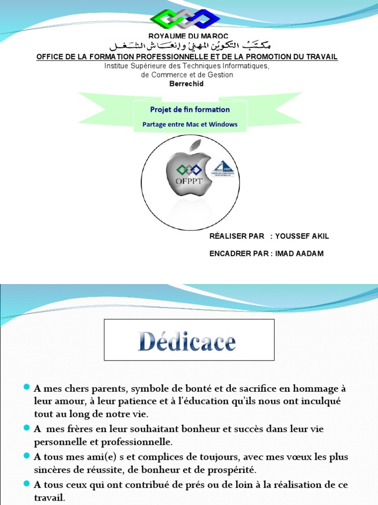 Projet de Fin Formation-Partage Entre Mac Et Windows | PDF | Serveur ...