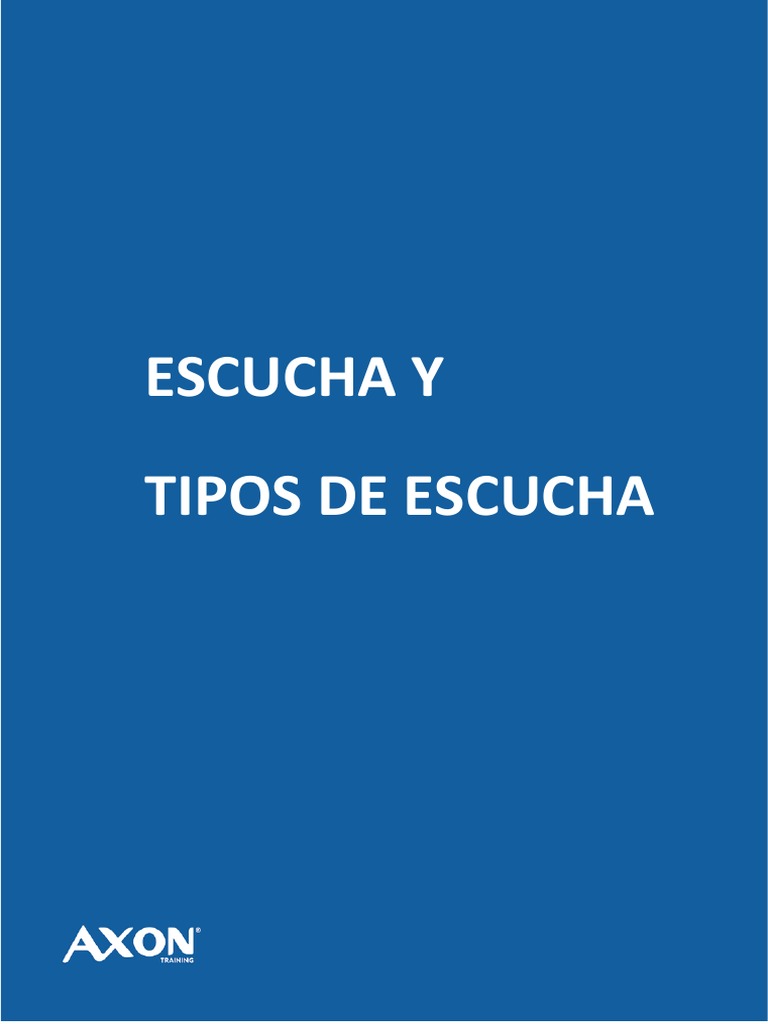 L7-Escucha y Tipo de Escucha PDF | Descargar gratis PDF | Cognición | Conceptos psicologicos