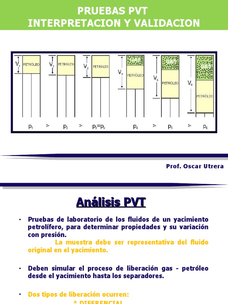 Pruebas PVT Interpretación y validación.ppt | PDF | Petróleo | Gases
