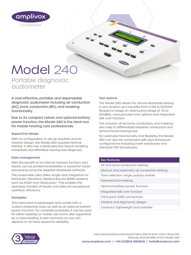 Amplivox Model 116 Operating Manual ESP | PDF | Headphones | Electronic ...