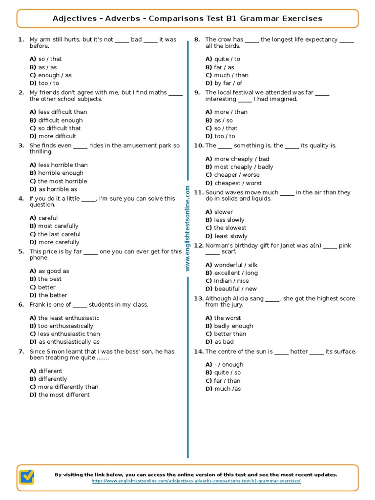 Adjectives And Adverbs Grammar Exercises How Questions With Adjectives