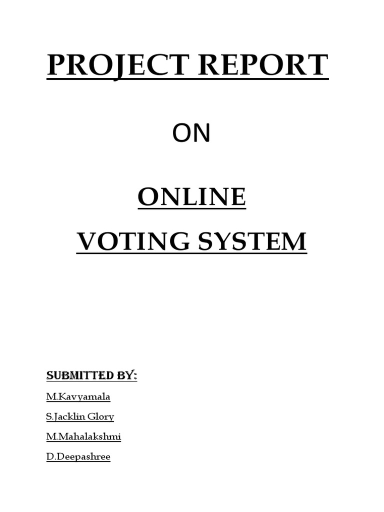 Online Voting System PDF | PDF