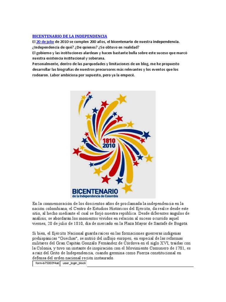 Bicentenario de La Independencia | PDF