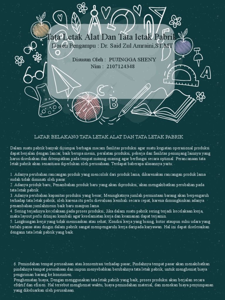 Tata Letak Alat Dan Tata Letak Pabrik | PDF