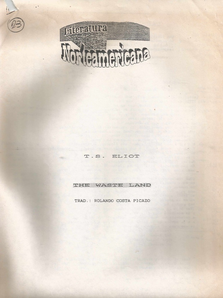 TS. Eliot - The Waste Land | PDF