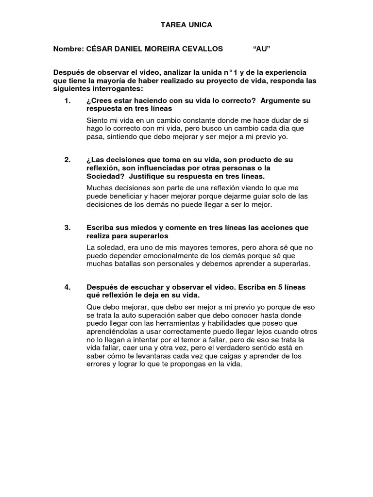 Tarea Unica Cesar Daniel Moreira Cevallos | PDF