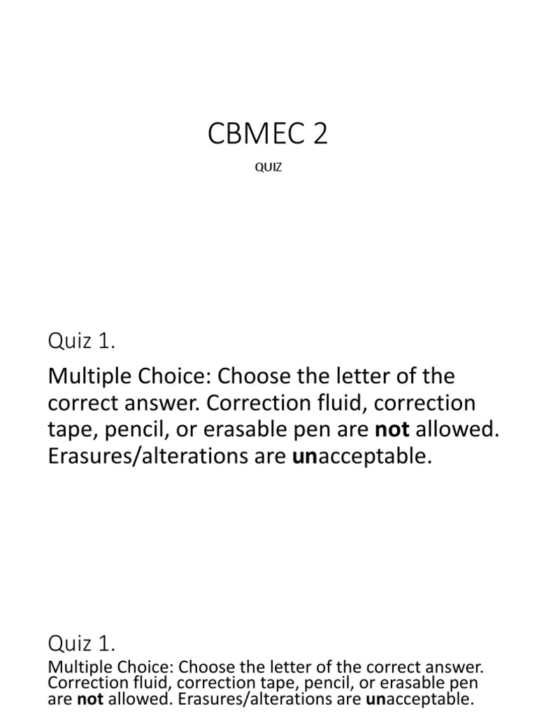 Cbmec 2 Quizzes | PDF | Strategic Management | Business