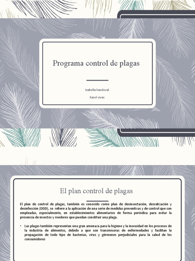 Programa Control de Plagas1 | PDF | Plaga (organismo) | Alimentos