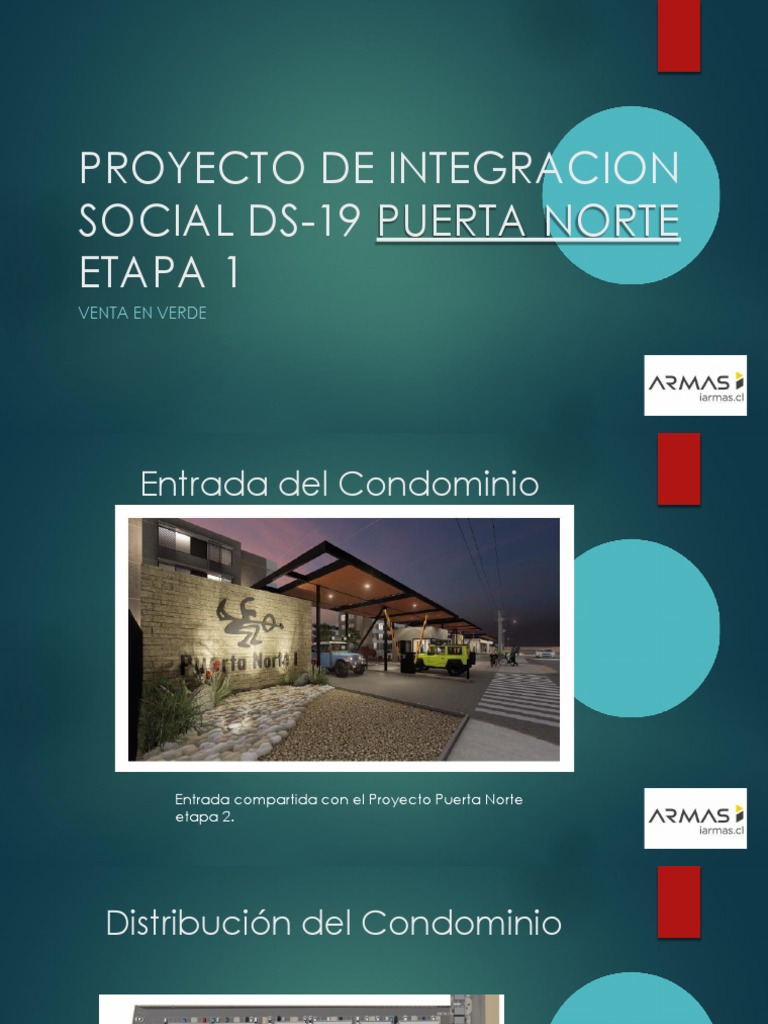 Proyecto de Integracion Social DS-19 Puerta Norte Etapa 1 Presentacion PDF | PDF | Préstamo ...