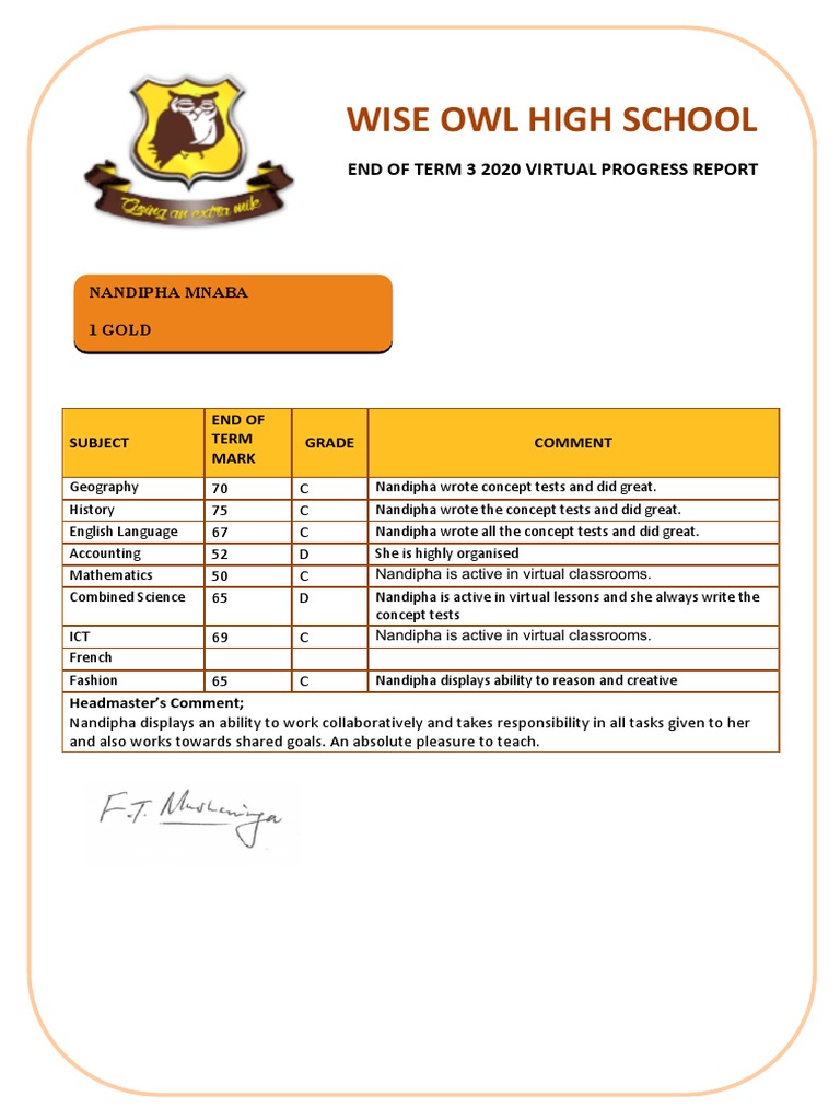 Wise Owl High School | PDF