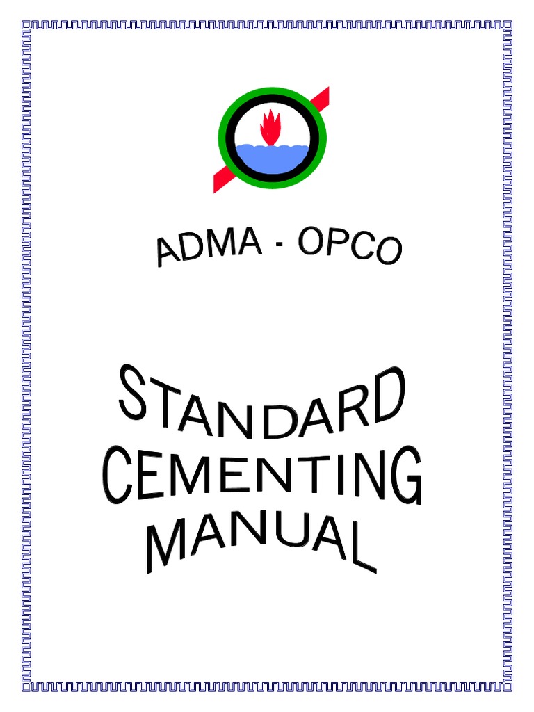 Standard Cmt-Manual | PDF | Pump | Casing (Borehole)