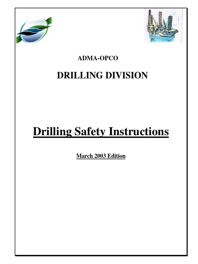 Drilling Safety Instructions Overview | PDF | Valve | Physical Sciences