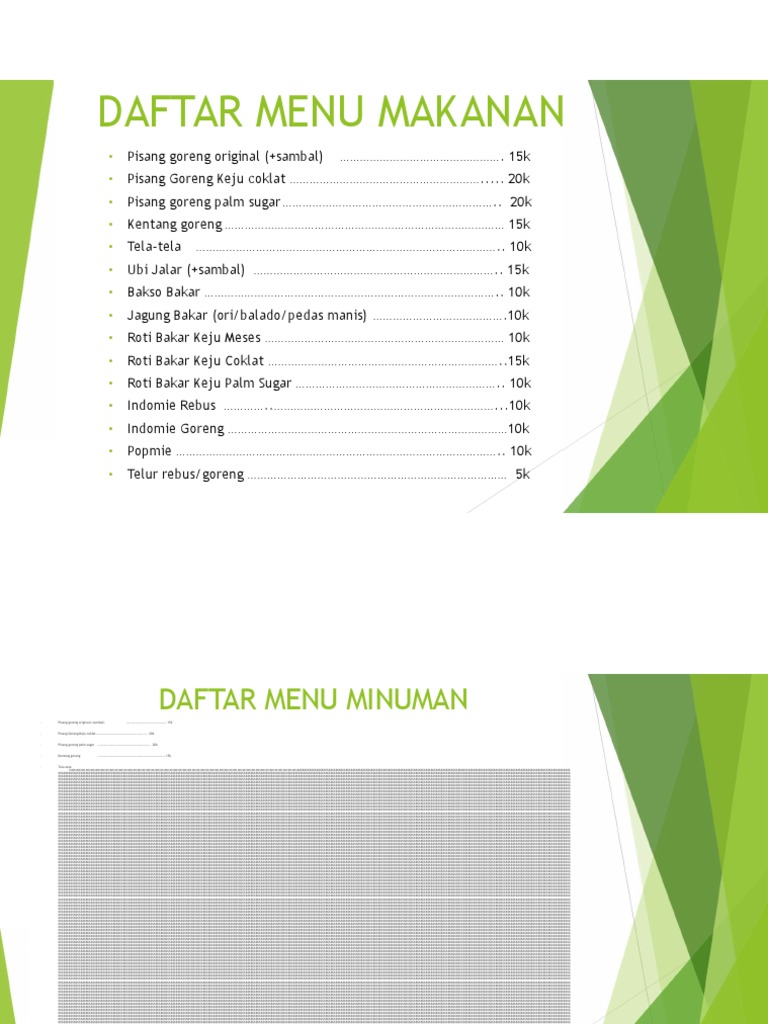 Menu Makanan | PDF