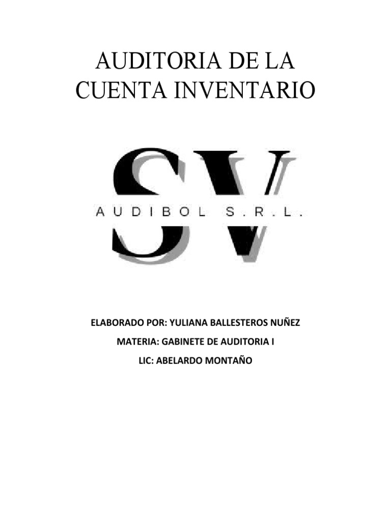 Auditoria Inventarios .. | PDF | Auditoría | Inventario