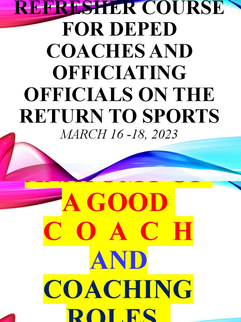 Anatomy of A Good Coach and Coaching Roles 2014 1 | PDF | Psychology ...