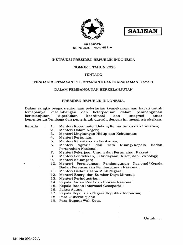 Inpres Nomor 1 Tahun 2023 | PDF | Teknologi & Rekayasa Inpres Nomor 1 Tahun 2023 | PDF | Teknologi & Rekayasa