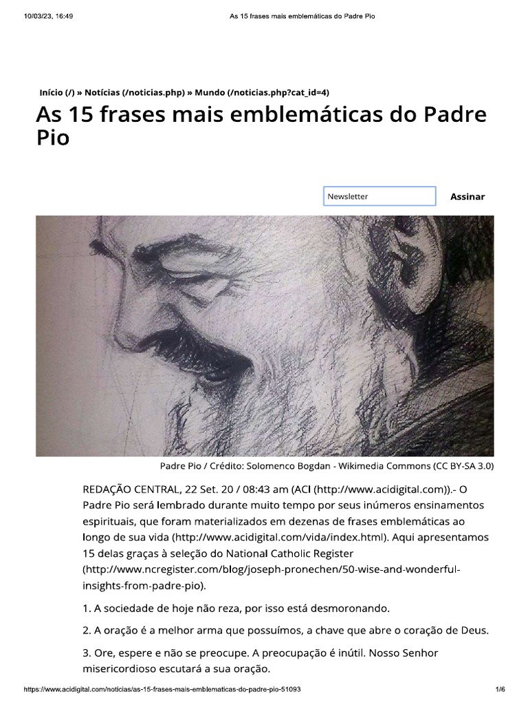 15 Frases Padre Pio PDF | PDF