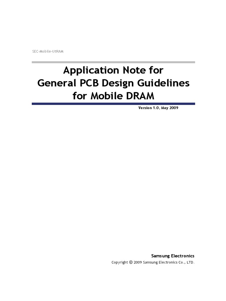 Mobile DRAM App Note For PCB Design Guide Rev0-1 | PDF | Dynamic Random Access Memory | Computer ...