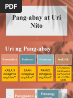 Uri NG Pang-Abay (Kondisyonal, Kusatibo, Benepaktibo) - 1 | PDF