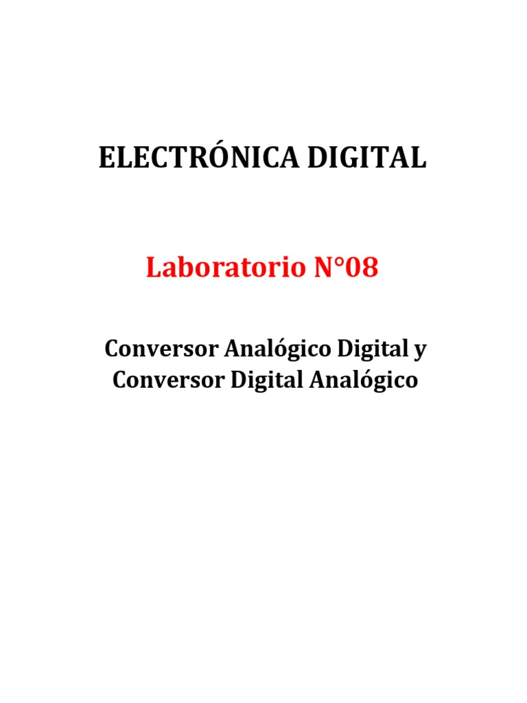 Lab08 - Adc y Dac | PDF | Convertidor digital a analógico | Señal analoga