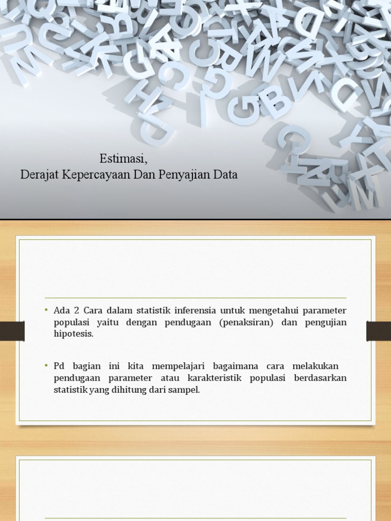 Pertemuan 14 - Estimasi | PDF