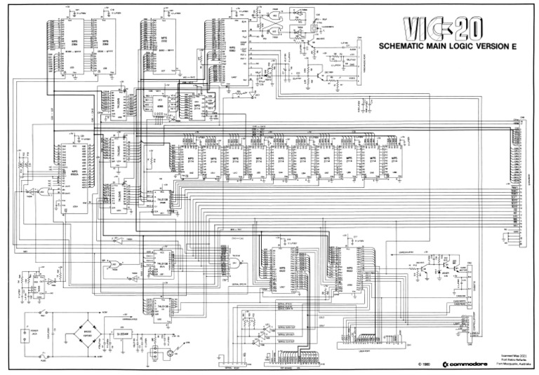 VIC 20 Schematic Main Logic Version E | PDF