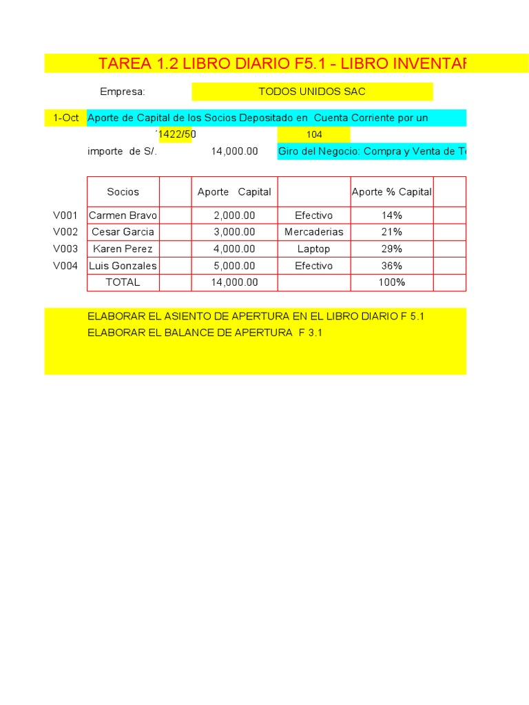 Tarea 1.2 Contabilidad | PDF | Bancos | Activo fijo
