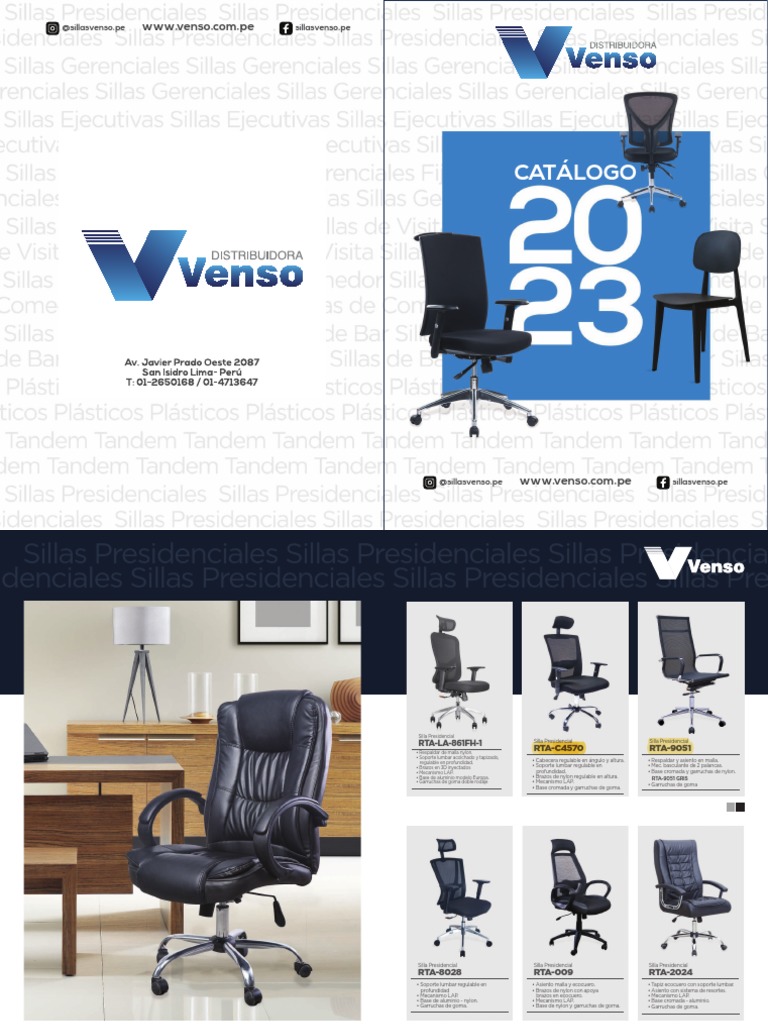 Catalogo Venso 2023 - PDF | PDF | Silla | Elementos arquitectónicos