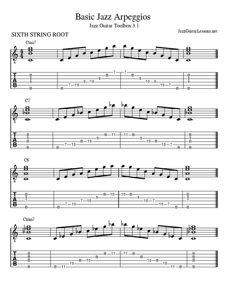 Jazz Guitar Toolbox 3.1 - Basic Jazz Arpeggios PDF | PDF | Musical ... Jazz Guitar Toolbox 3.1 - Basic Jazz Arpeggios PDF | PDF | Musical ...