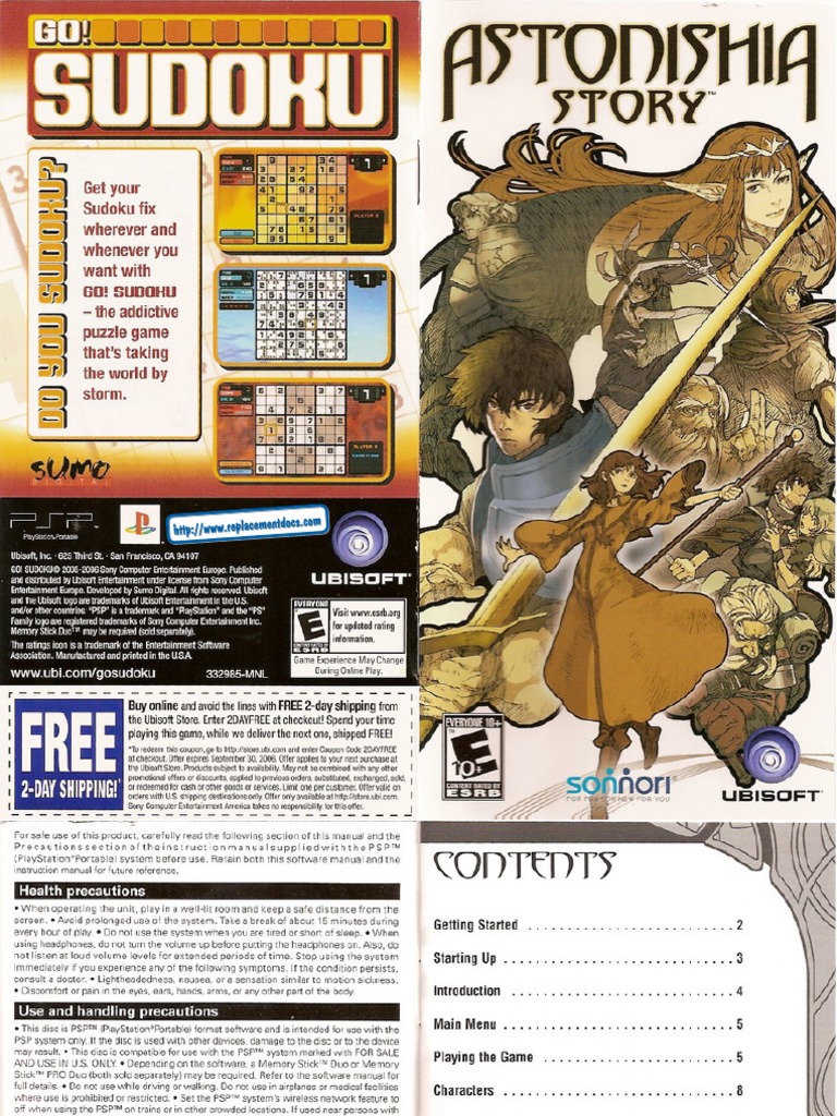 Astonishia Story - Manual - PSP | PDF