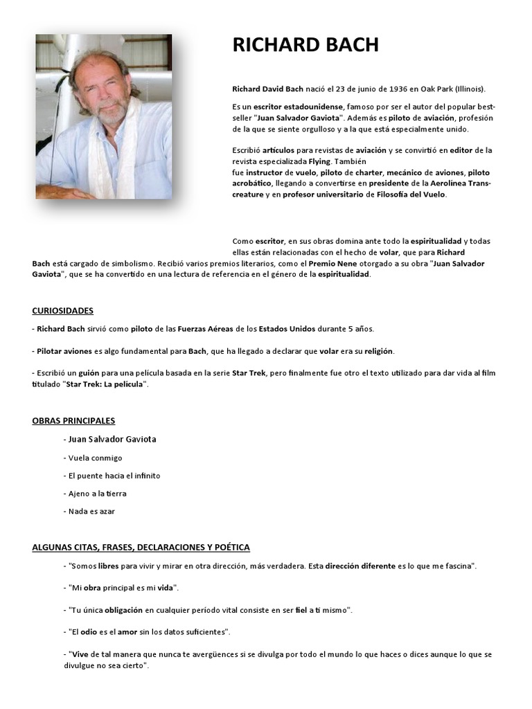 Biografía de Richard Bach | PDF