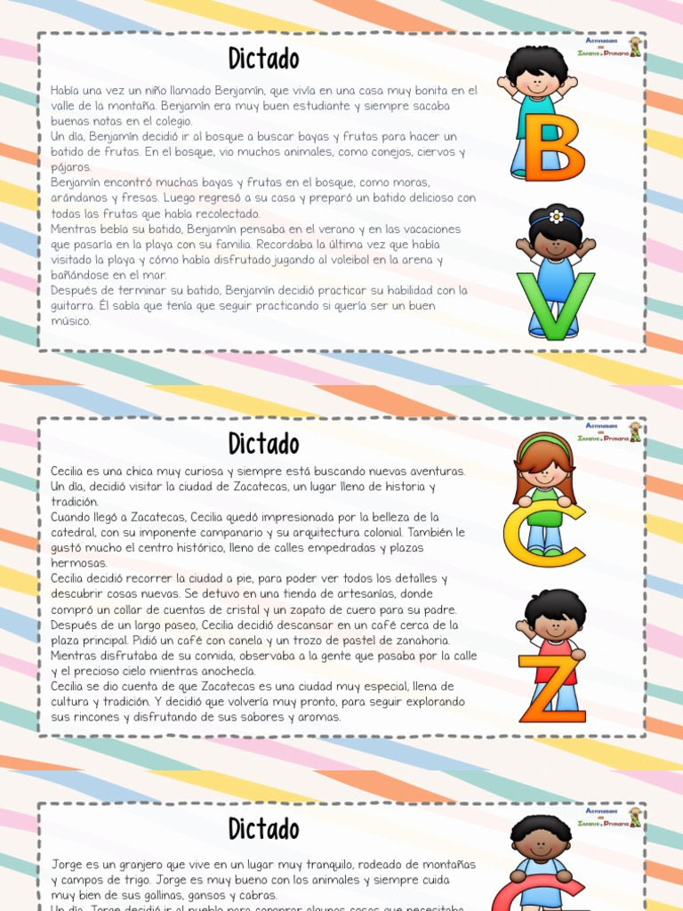 Dictados Ortograficos | PDF