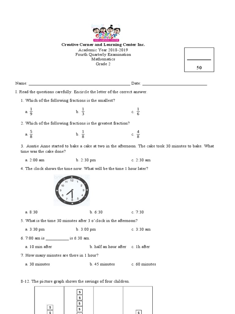 Math 2 Fourth Exam | PDF | Pet