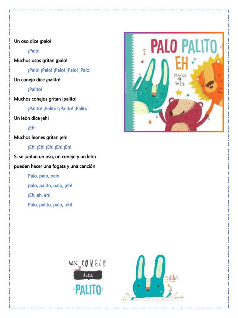 Cancion Palo Palito Eh | PDF